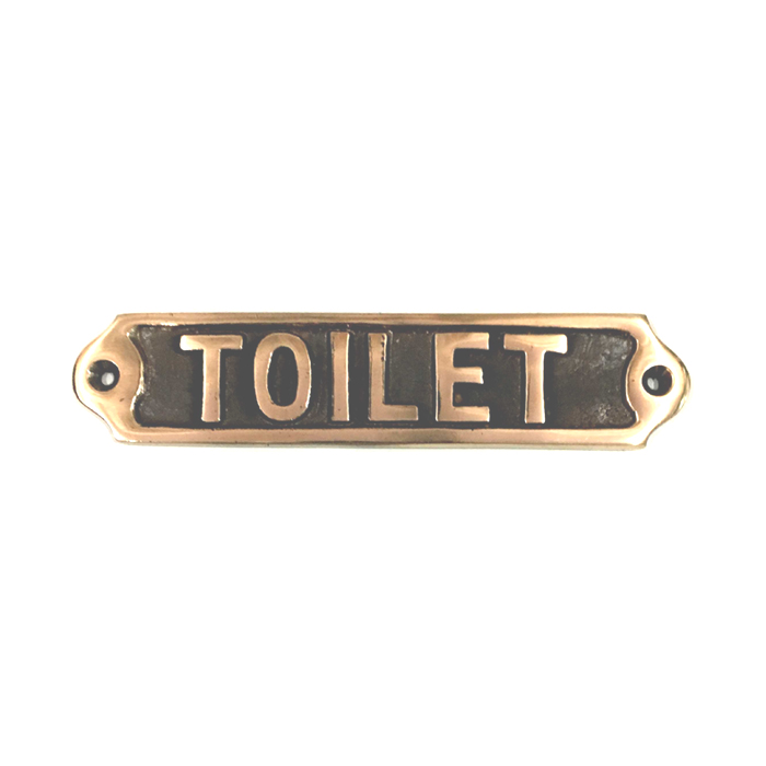 POLISHED BRONZE “TOILET” SIGN – Asia Exports