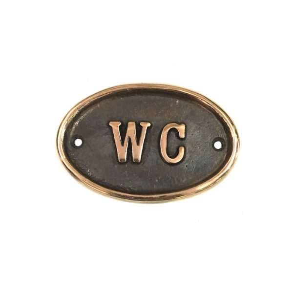 POLISHED BRONZE “WC” SIGN – Asia Exports