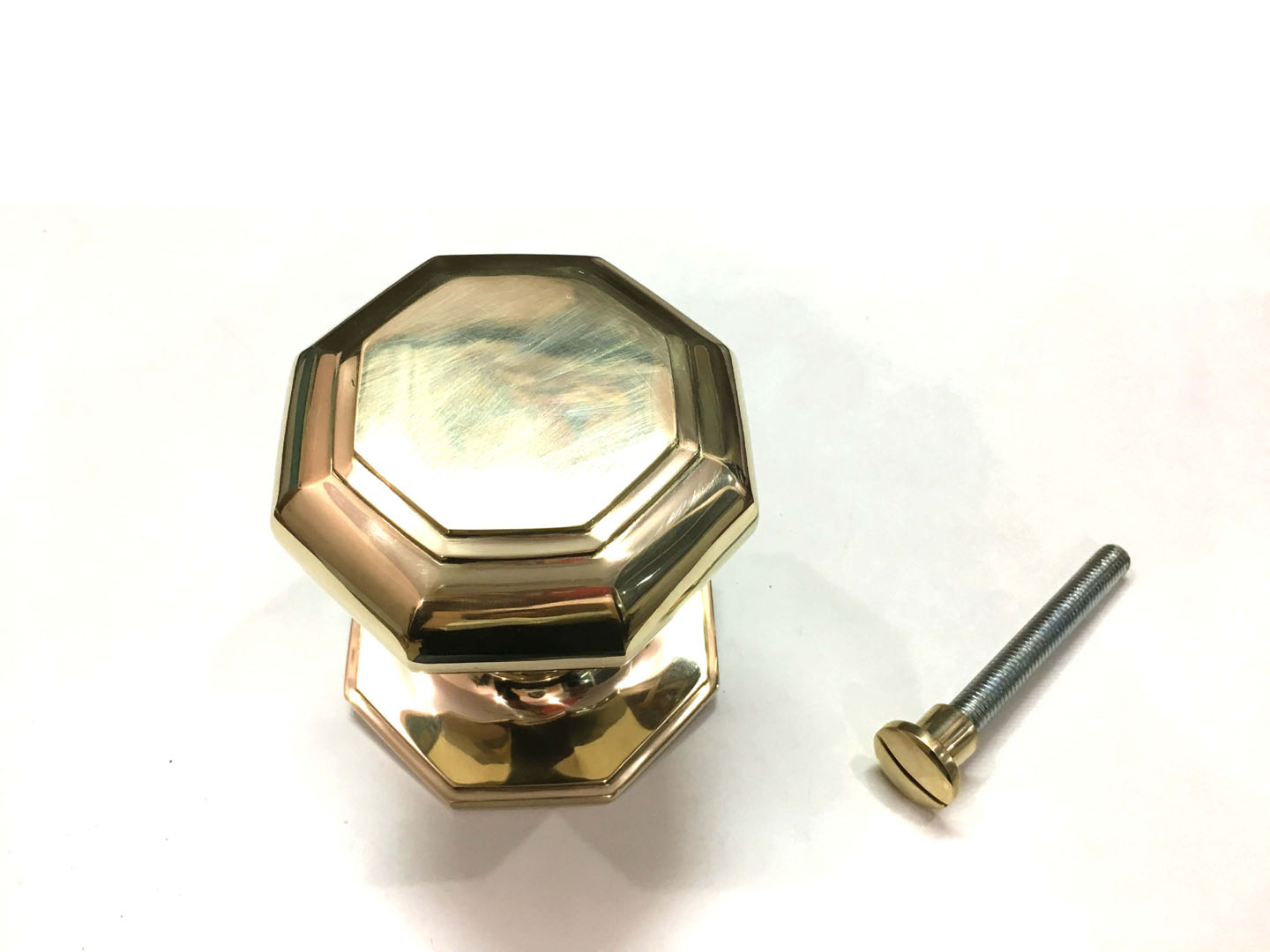 BRASS LARGE OCTAGONAL CENTER DOOR KNOB – Asia Exports