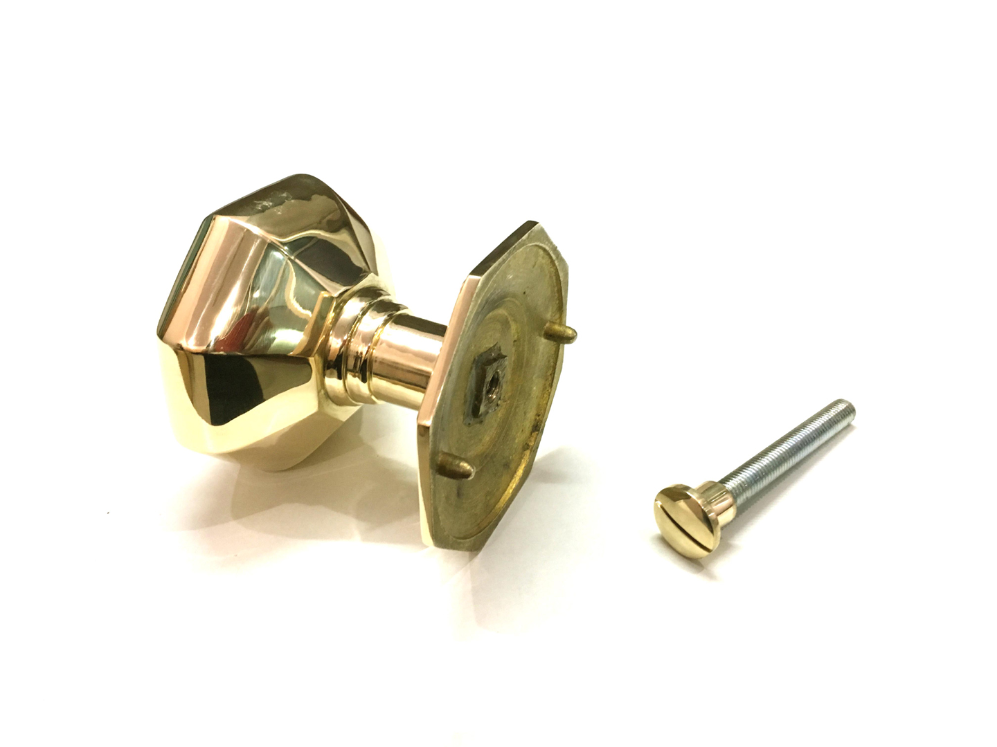 BRASS LARGE OCTAGONAL CENTER DOOR KNOB – Asia Exports